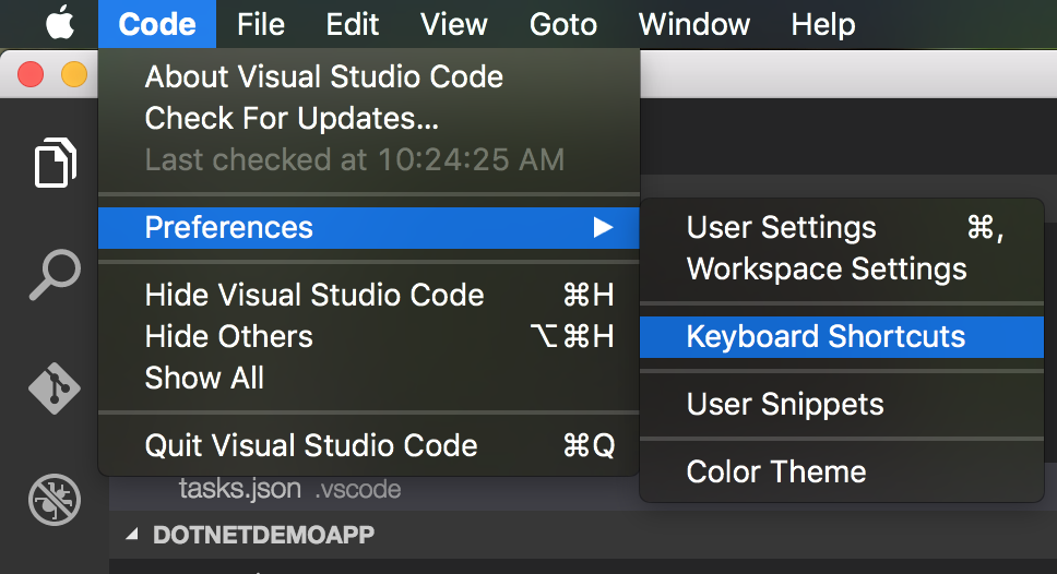 Creating build/test tasks for dotnet core app in VSCode – Swaminathan Vetri